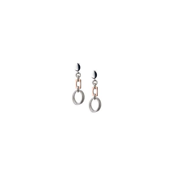 Sterling Silver & Rose Gold Plate Abigail Dangle Earrings | McCoy ...